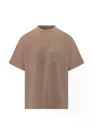 Fear Of God Logo-print Drop-shoulder T-shirt - Brown