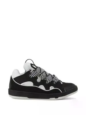 LANVIN Zigzag Lace-up Sneakers - Black