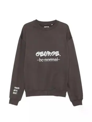 GEORGE. Logo Print Sweatshirt - Brown