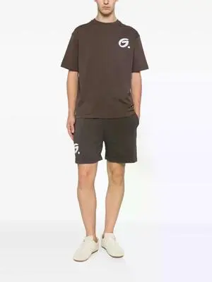 GEORGE. George Logo-print Shorts - Brown