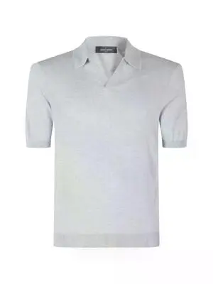 GRAN SASSO Short-sleeved Knitted Polo Shirt