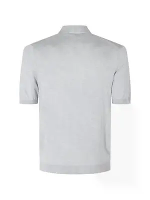 GRAN SASSO Short-sleeved Knitted Polo Shirt