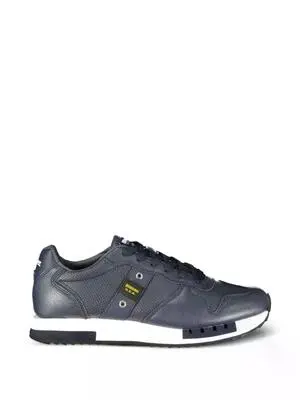 BLAUER. Perforated Leather Sneakers - Blue