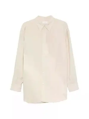 LEMAIRE Tie-neck Long-sleeve Shirt - Neutrals