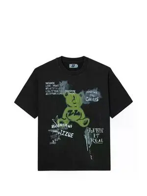 Izzue Graphic-print Cotton T-shirt - Black
