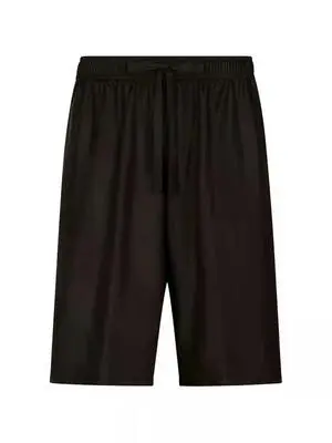 Dolce & Gabbana Embroidered Silk Jogging Shorts
