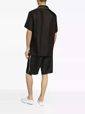 Dolce & Gabbana Embroidered Silk Jogging Shorts