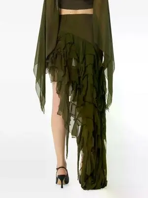 Blumarine Ruffled Asymmetrical Skirt