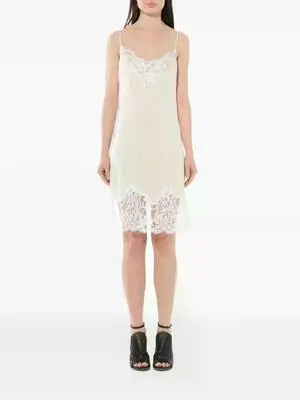Givenchy Lace Trimmed Silk Slip Dress