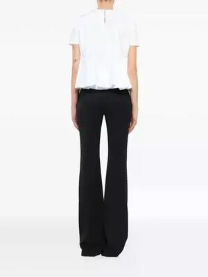 Alexander McQueen Embroidered Floral Cotton Blouse