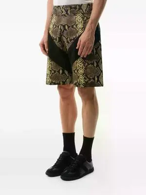 Givenchy Snakeskin Print Bermuda Shorts