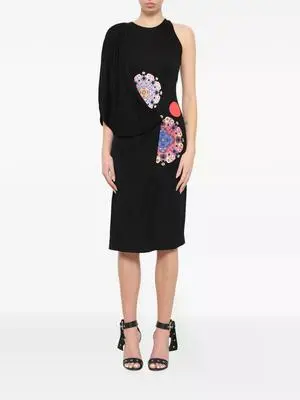 Givenchy Asymmetric Printed Dress - Black