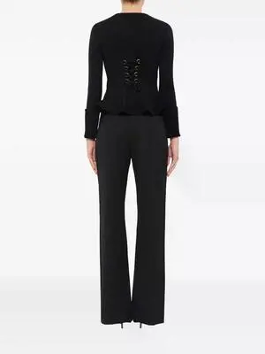 Alexander McQueen Wool Jumper With Lace-up Detailing