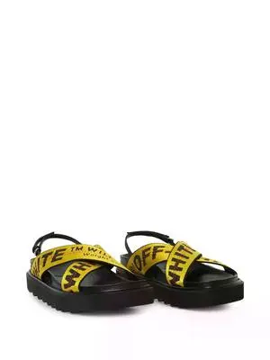 Off-White Industrial Belt Leather Sandals - Black