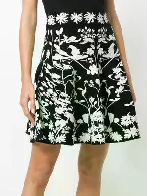 Alexander McQueen A-line Floral Skirt