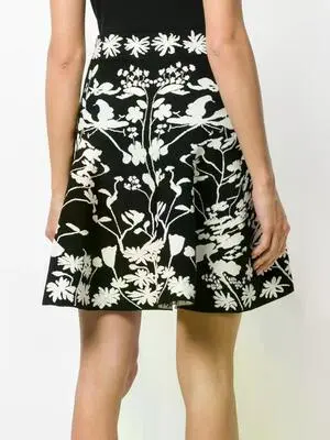 Alexander McQueen A-line Floral Skirt