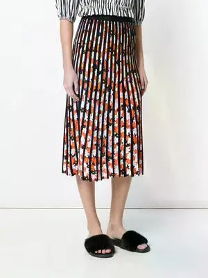 Kenzo Floral Striped Midi Skirt