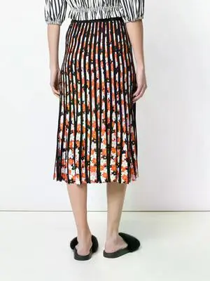 Kenzo Floral Striped Midi Skirt
