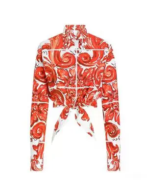 Dolce & Gabbana Majolica Print Poplin Shirt