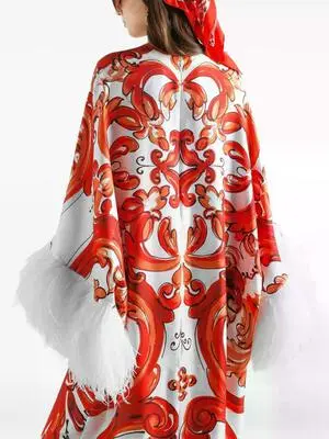 Dolce & Gabbana Majolica Print Long Kaftan Dress