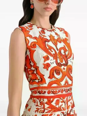 Dolce & Gabbana Majolica Print Short Dress