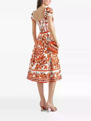 Dolce & Gabbana Majolica-print Poplin Dress