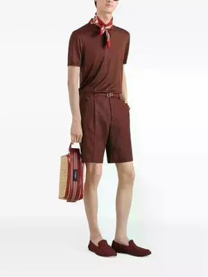 Dolce & Gabbana Crew Neck Silk T-shirt - Red