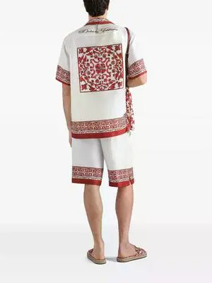 Dolce & Gabbana Majolica-print Jacquard Hawaii Shirt