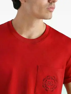 Dolce & Gabbana Cotton T-shirt With Logo Embroidery - Black