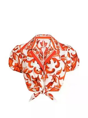Dolce & Gabbana Majolica Print Short-sleeved Top