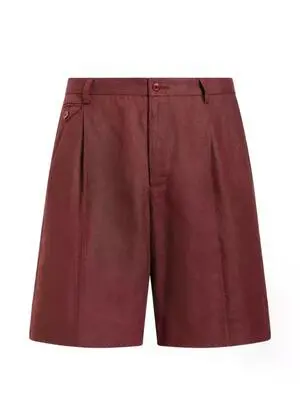 Dolce & Gabbana Linen Bermuda Shorts - Red