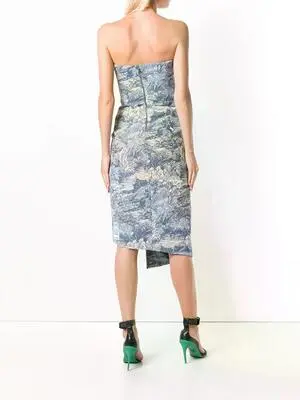 Off-White Tapestry Bustier Dress