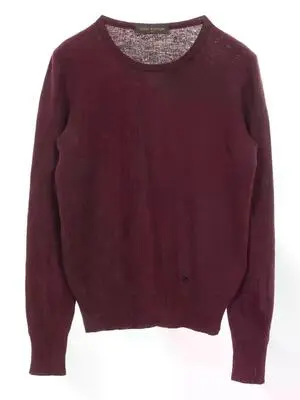 LOUIS VUITTON Long Sleeve Crew Neck Sweater - Red
