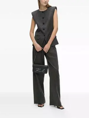 Karl Lagerfeld Pinstripe Tailored Waistcoat - Grey