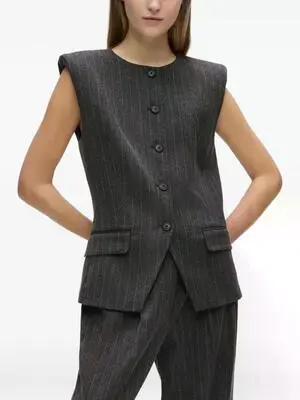 Karl Lagerfeld Pinstripe Tailored Waistcoat