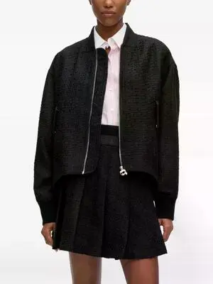Karl Lagerfeld Ikon Bouclé Bomber Jacket