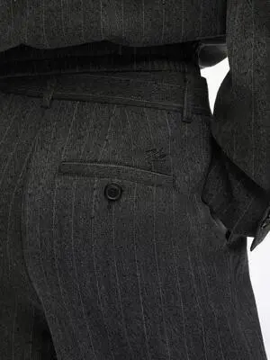 Karl Lagerfeld Melange Pinstripe Tailored Trousers