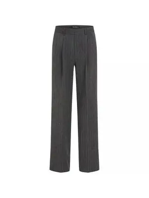 Karl Lagerfeld Melange Pinstripe Tailored Trousers - Grey