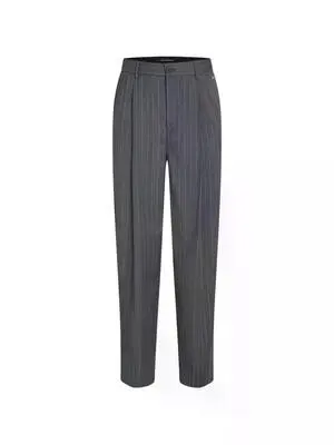 Karl Lagerfeld Pinstripe Pleated Trousers - Grey