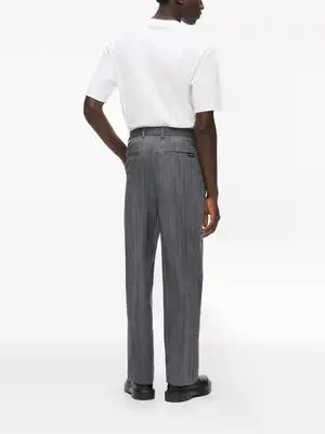 Karl Lagerfeld Pinstripe Pleated Trousers - Grey