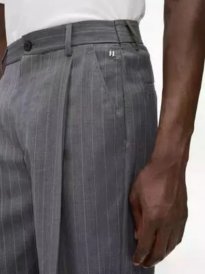 Karl Lagerfeld Pinstripe Pleated Trousers - Grey