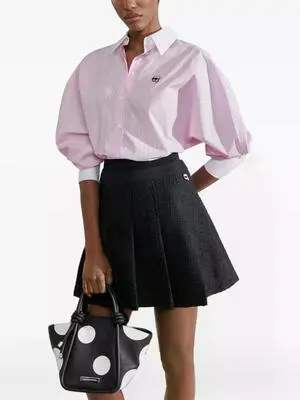 Karl Lagerfeld Ikon Bouclé Pleated Skirt
