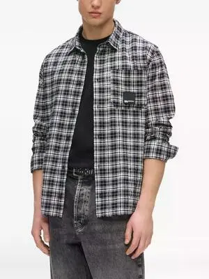 Karl Lagerfeld Check-pattern Logo-patch Shirt