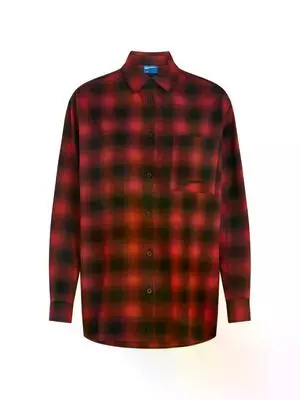 Karl Lagerfeld Check-pattern Cotton Overshirt - Red