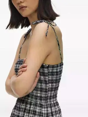 Karl Lagerfeld Checked Strappy Mini Dress
