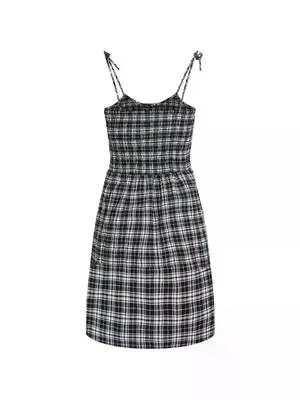 Karl Lagerfeld Checked Strappy Mini Dress