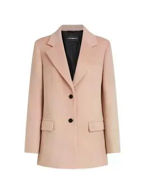 Karl Lagerfeld Single-breasted Felted Coat - Pink