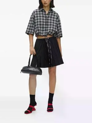 Karl Lagerfeld Checked Drawstring Hem Shirt