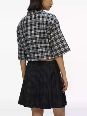Karl Lagerfeld Checked Drawstring Hem Shirt