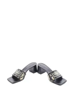 Versace Logo Fabric Sandals